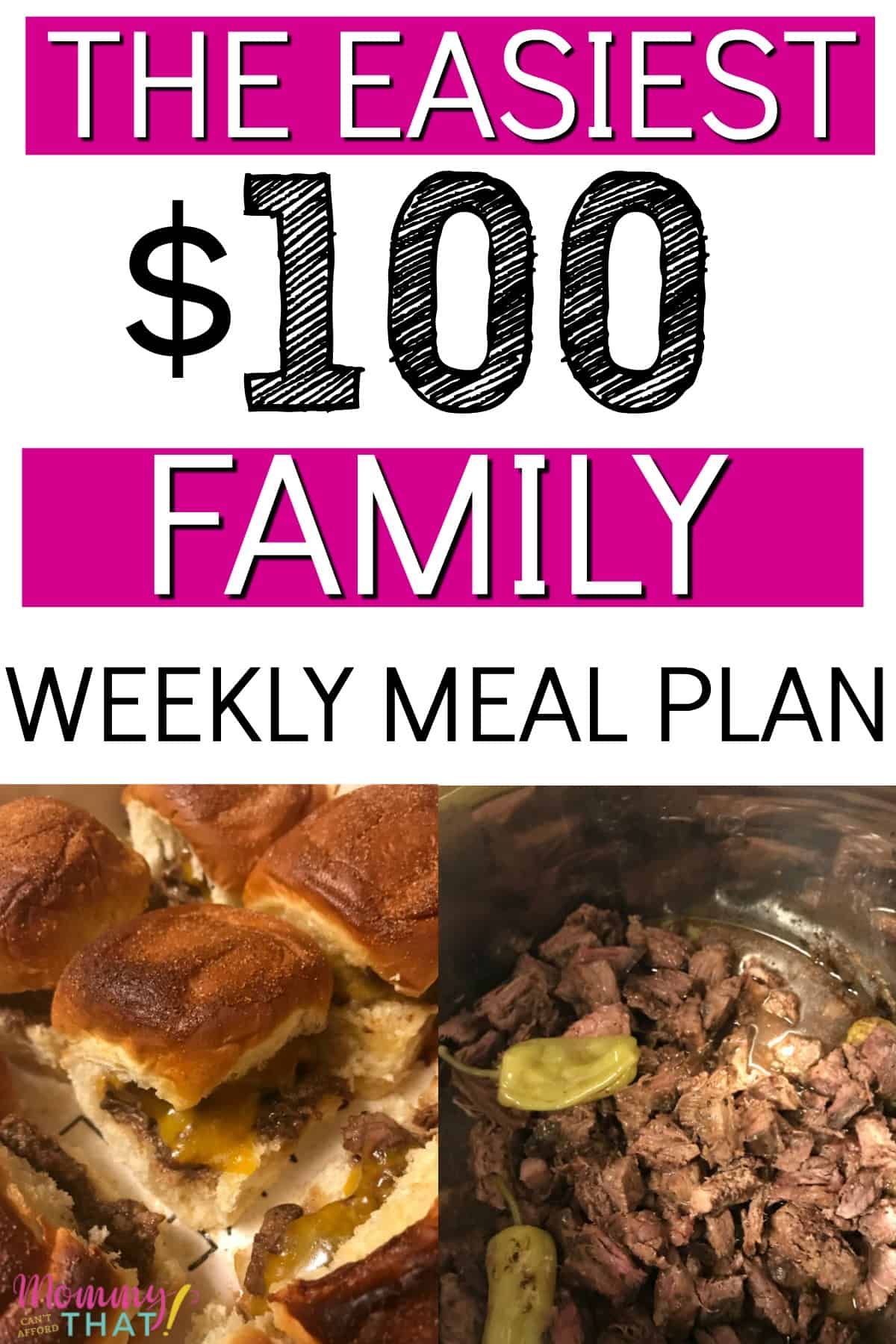 $100 Weekly Meal Breakfast, Lunch & Dinner Family Of 5 – Mommy Can't ...