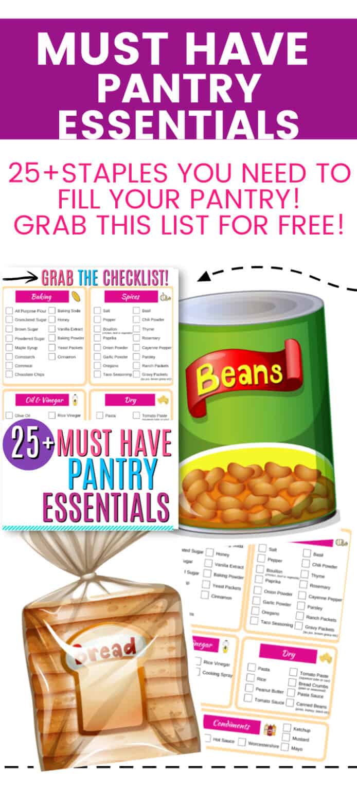 Frugal Pantry Starter List – 25+ Must Have Pantry Essentials – Mommy ...