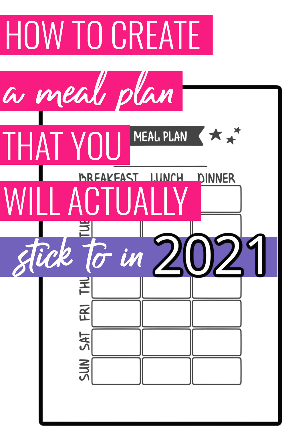 How To Create A Meal Plan You Will Stick To – Mommy Can't Afford That